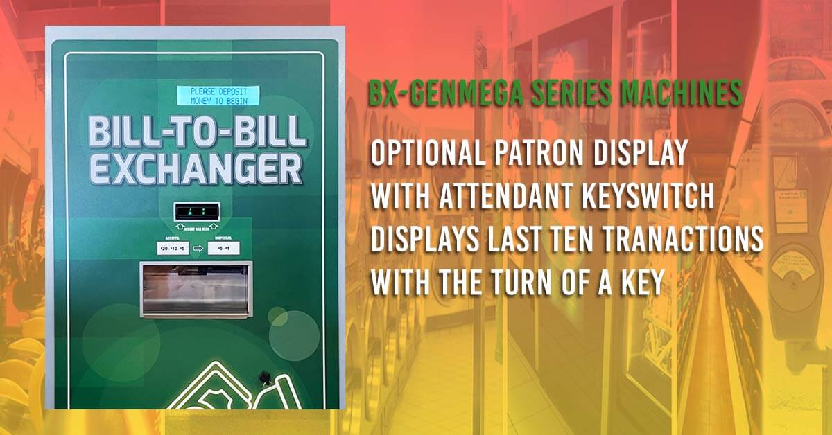 Optional Patron Display with Attendant Keyswitch - Standard Change-Makers